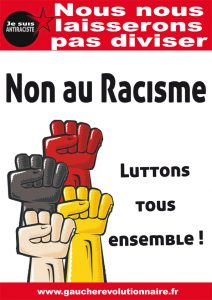 Affiche : Non au racisme - Gauche révolutionnaire