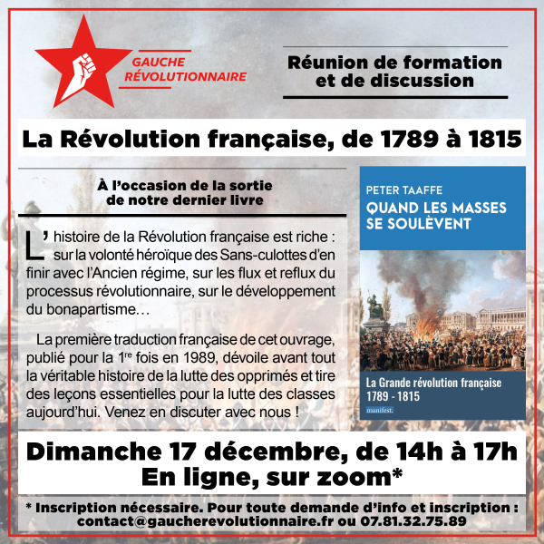 Réunion de formation et de discussion : La Révolution Française, de ...